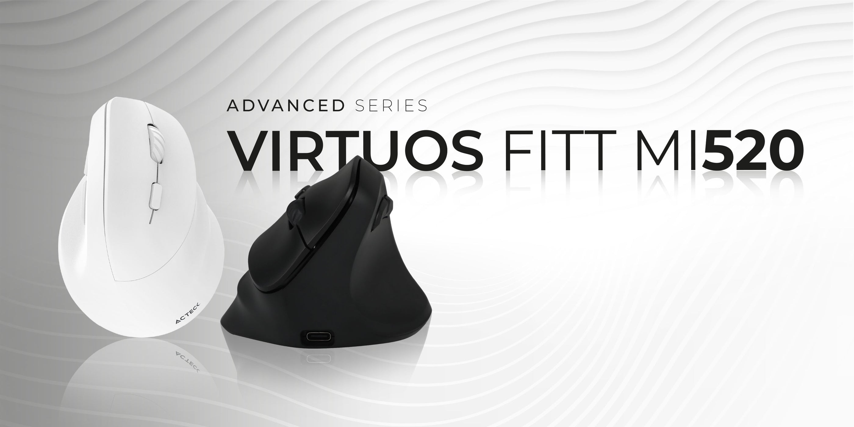 Mouse Ergonómico Vertical | Virtuos Fitt MI520 | Negro