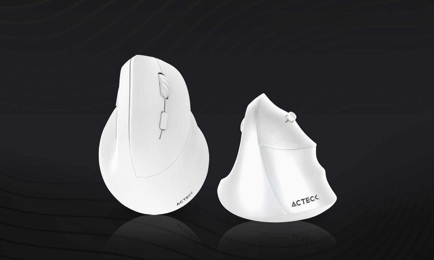 Mouse Ergonómico Vertical | Virtuos Fitt MI520 | Blanco