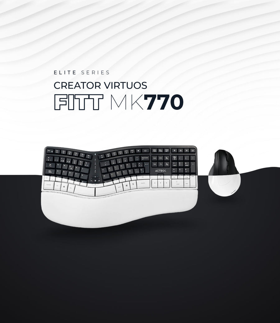 Combo Teclado y Mouse | Creator Virtuos Fitt MK770 | 2 en 1 + Inalámbr
