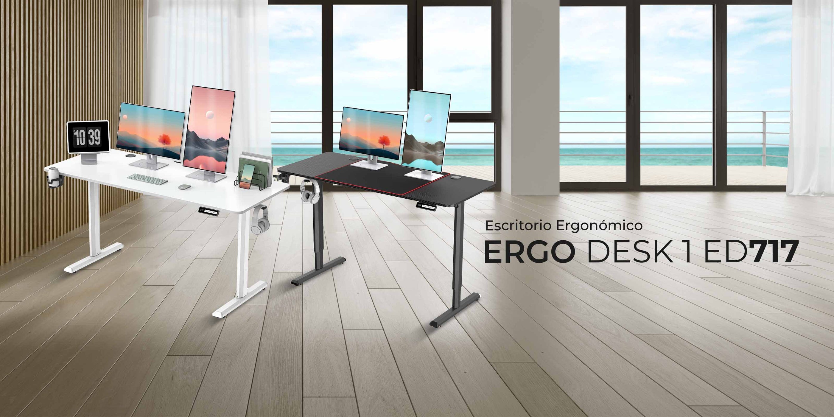 Escritorio de Ergonómico | Ergo Desk 1 ED717 | Negro