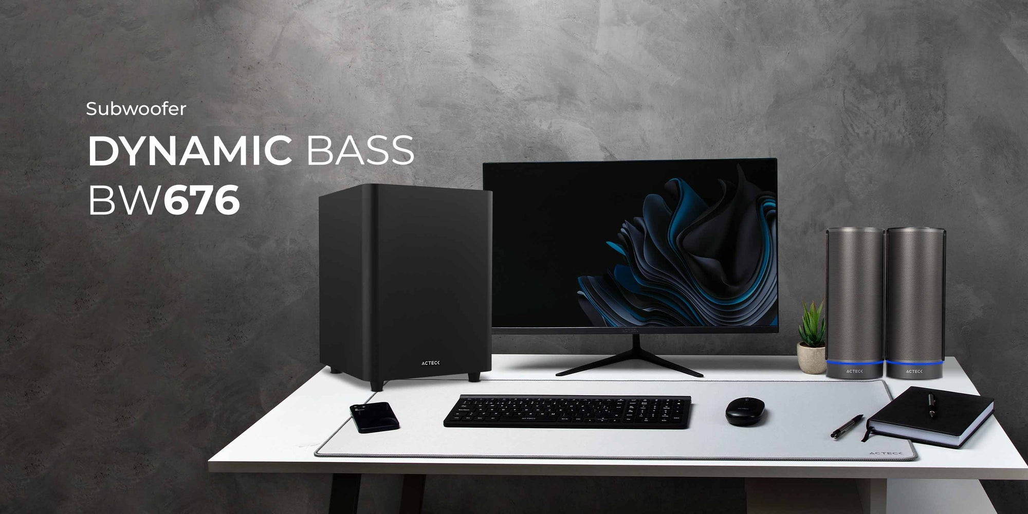 Subwoofer tipo Estudio | Dynamic Bass BW676 | Negro