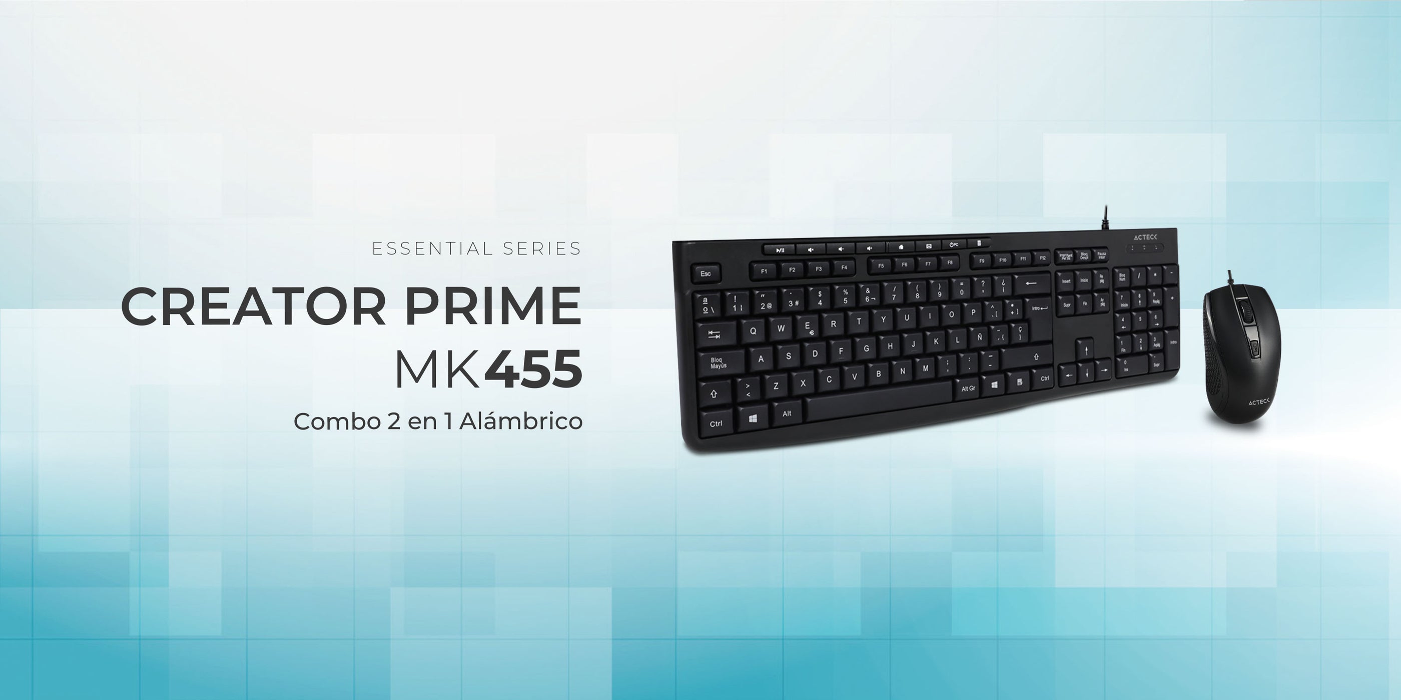 Combo 2 en 1 Alambrico | Creator Prime MK455 | Negro
