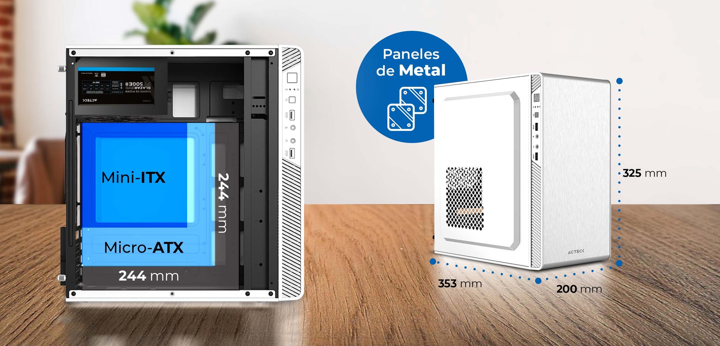 Gabinete Mini Torre | Performance II GI215 | Negro