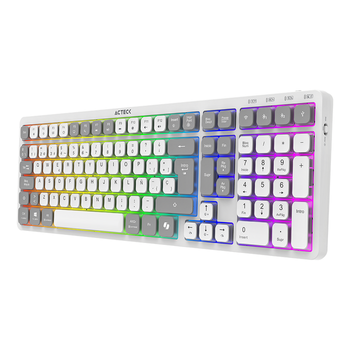 Teclado Multidispositivo Mecánico | Techno Pro TI790 | Blanco